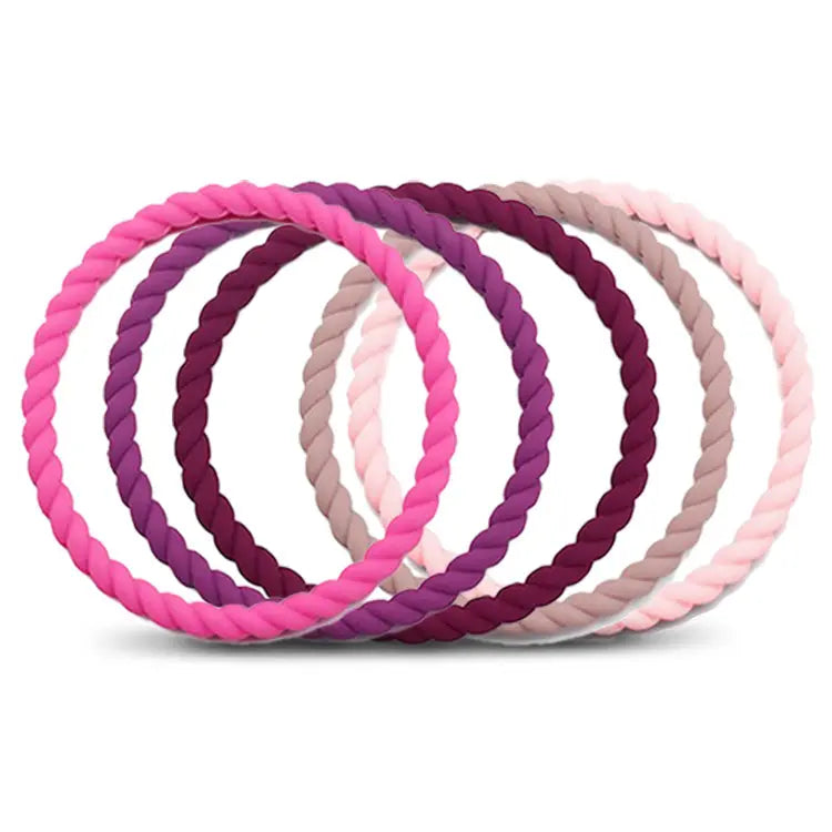 Ladies Rope Silicone Bracelets 5 Pack - Orbit Rings