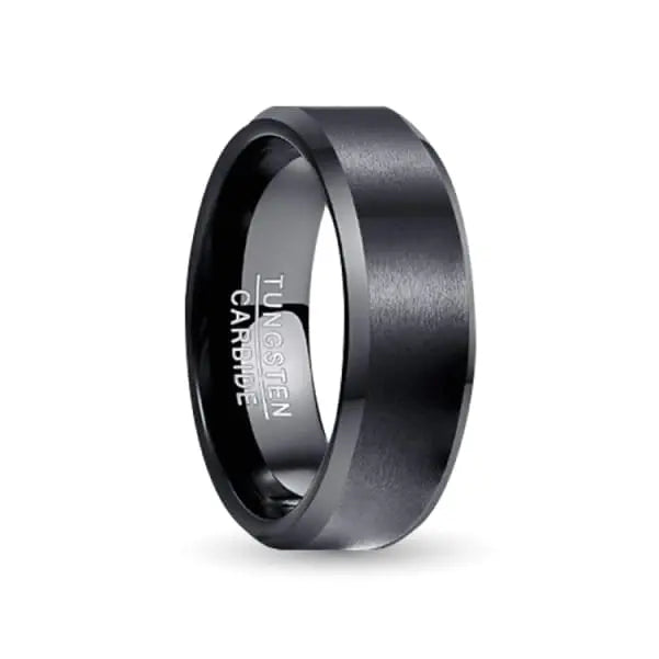 New Black Tungsten Carbide Ring | Orbit Rings