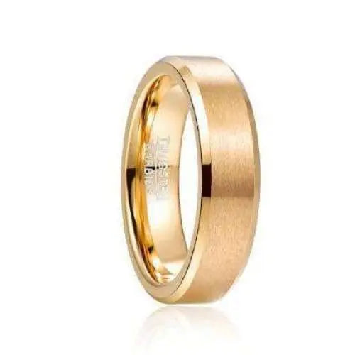 Gold Tungsten Carbide Ring | Orbit Rings