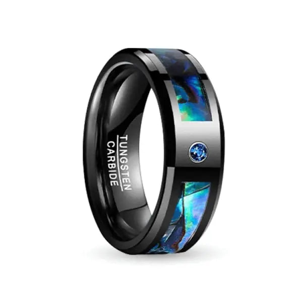 Celtic Azure Tungsten Carbide Ring | Orbit Rings
