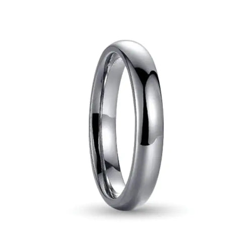 Delta Shine Slim Polished Silver Titanium Ring