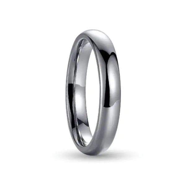 Delta Shine Slim Polished Silver Titanium Ring