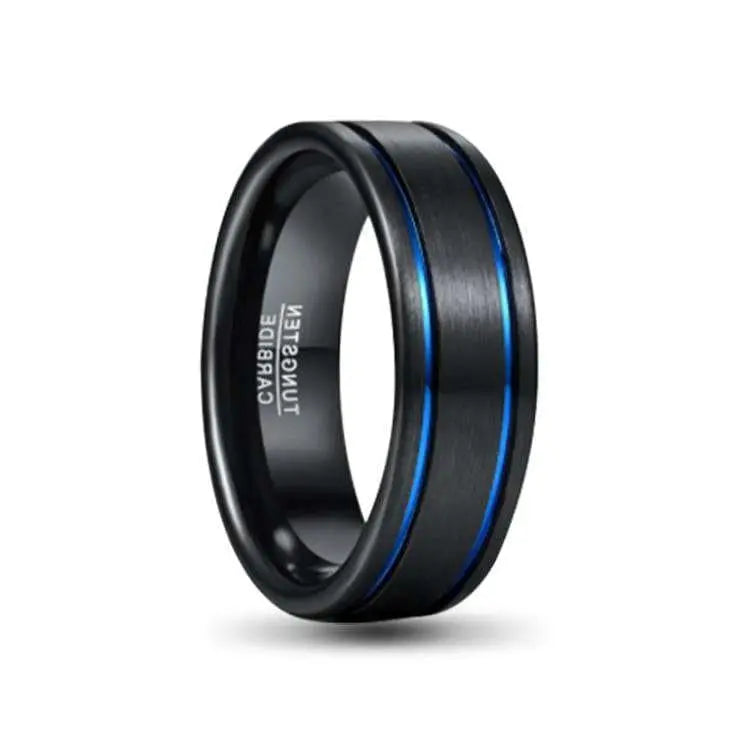 Jupiter Blue Tungsten Carbide Ring