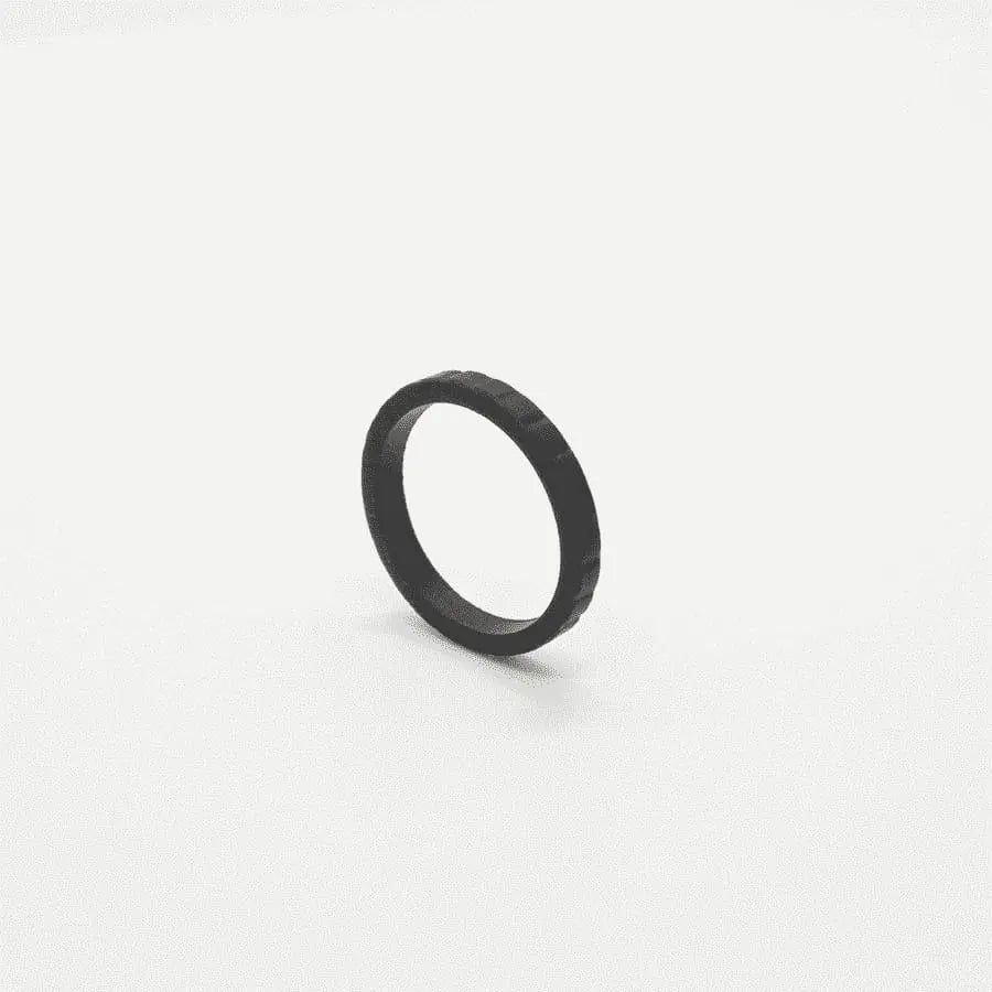 Ladies Slim Silicone Ring Square Pattern