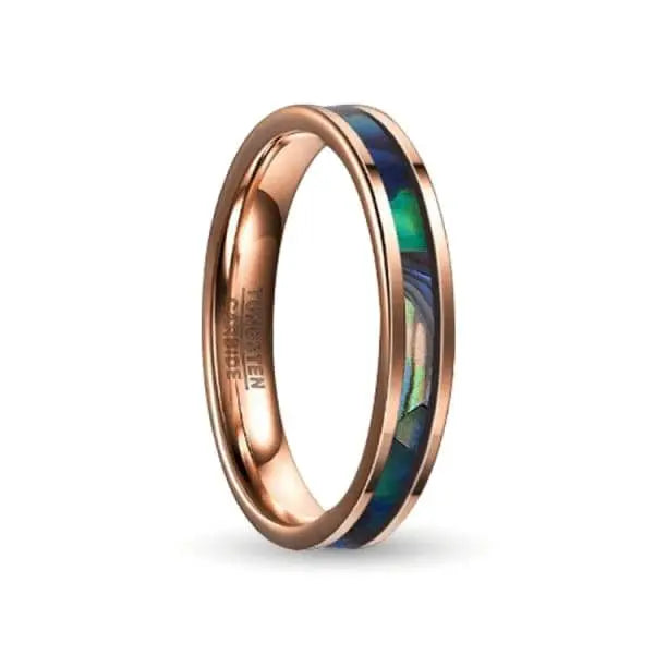 Lunar Red Tungsten Carbide Ring Rosegold