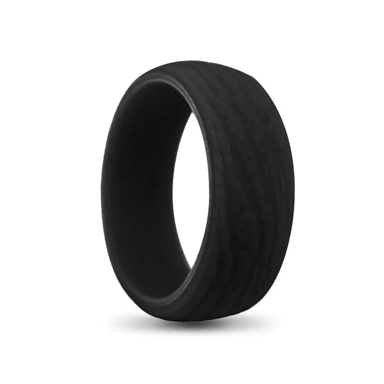 Mens Textured Silicone Ring Collection