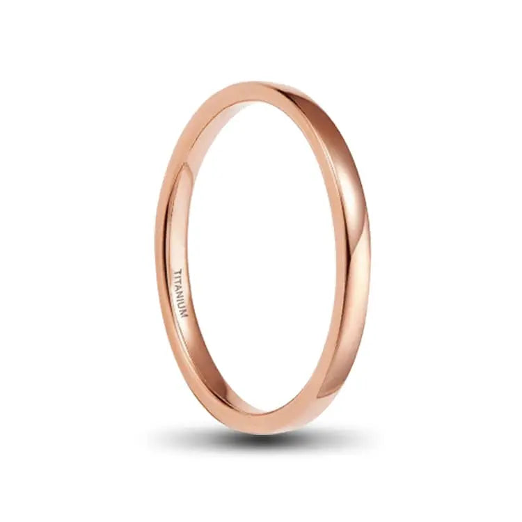 Venus Rose Slim Titanium Ring
